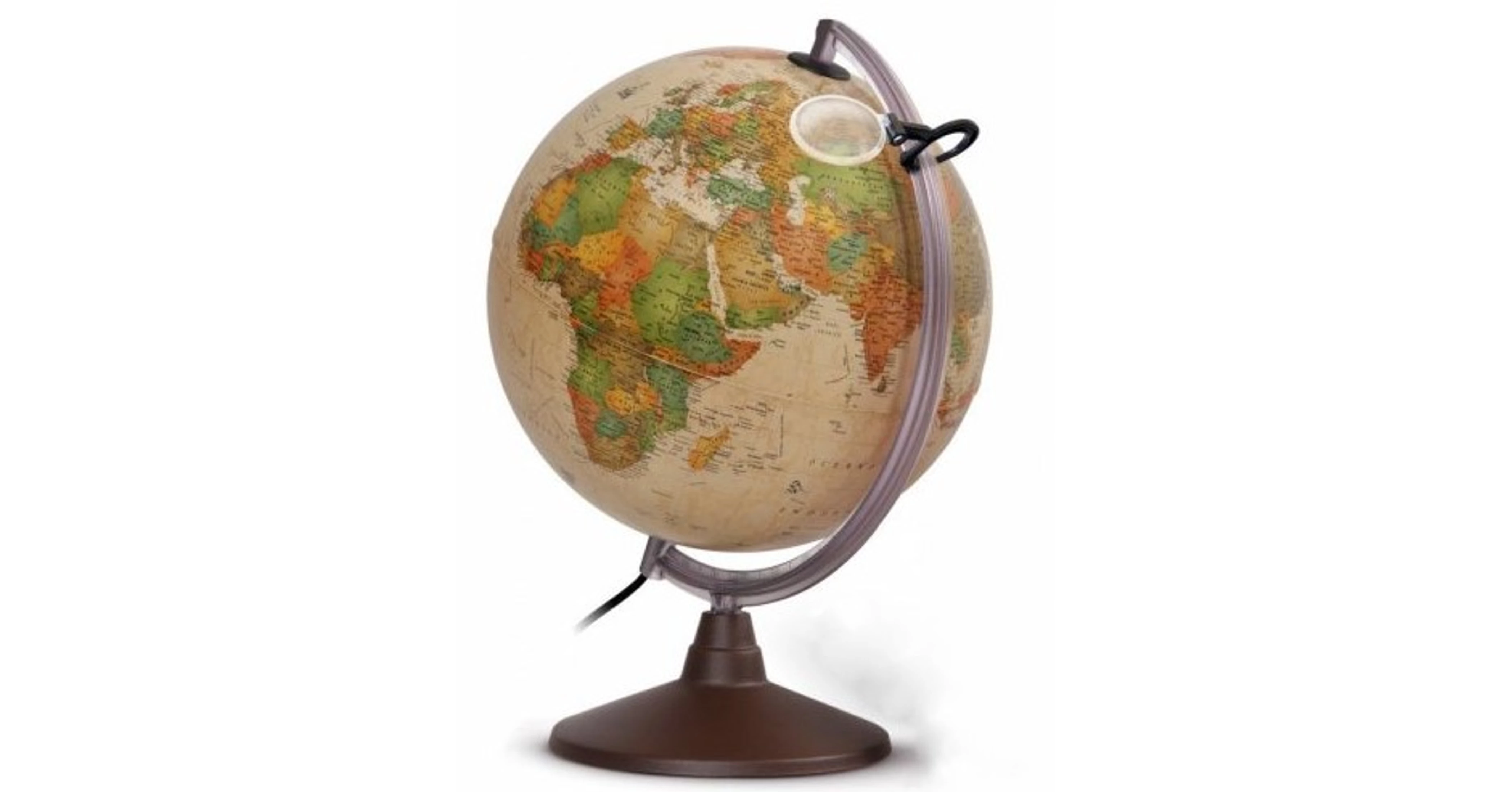 Glob pământesc MARCO POLO, 30 cm - iluminat, antic, cu talpa din ...