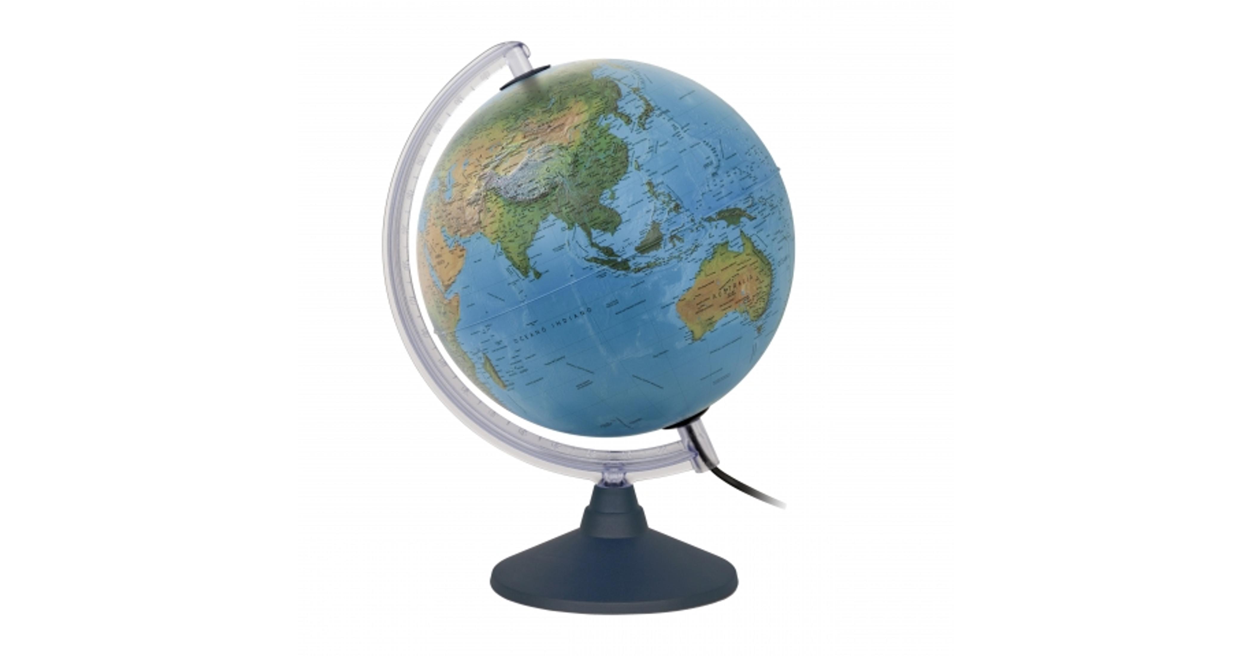 Glob pământesc ELITE, 25 cm - iluminat, cu talpa din plastic (limba romana)