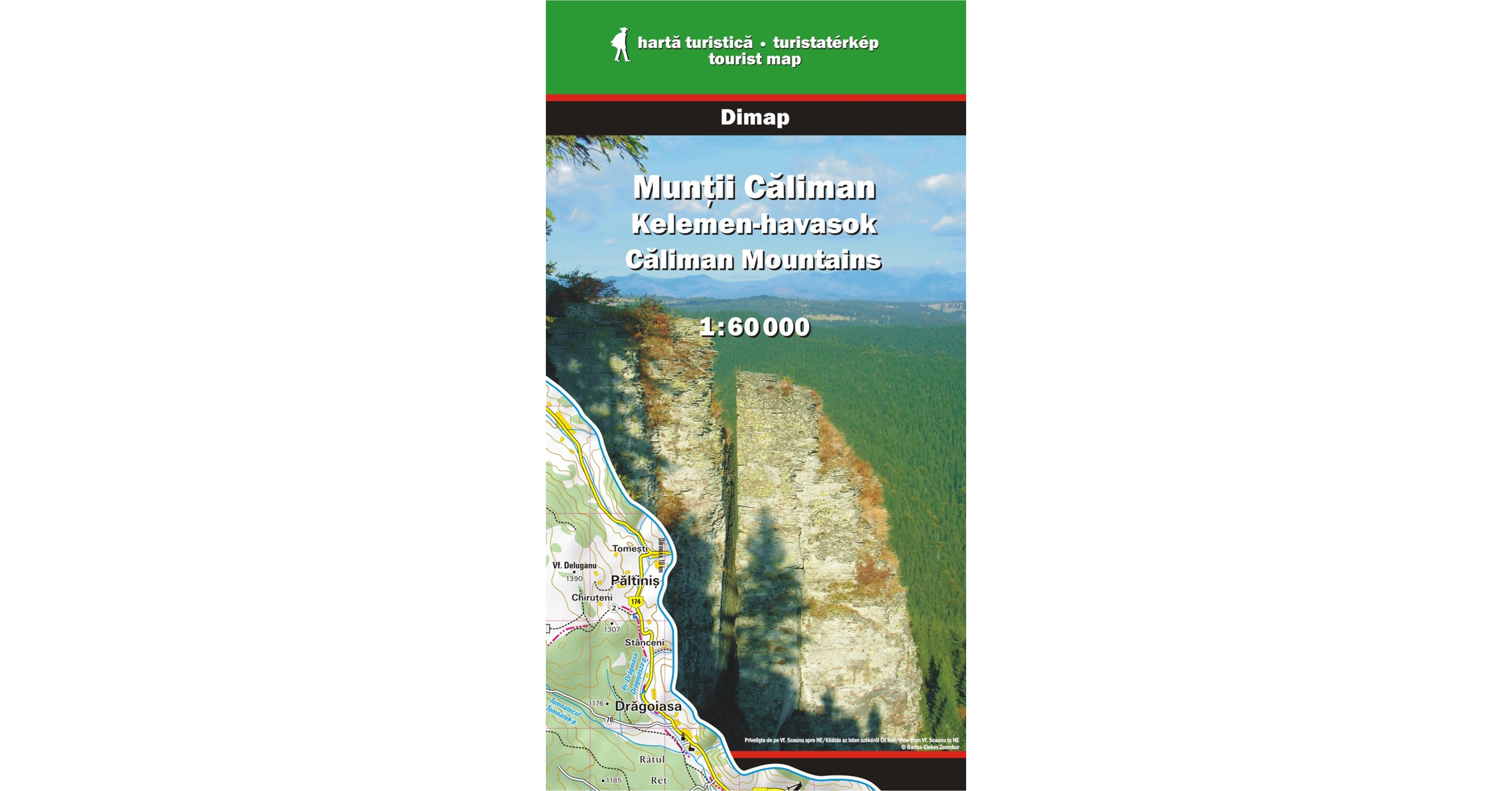 Munții Călimani harta turistică