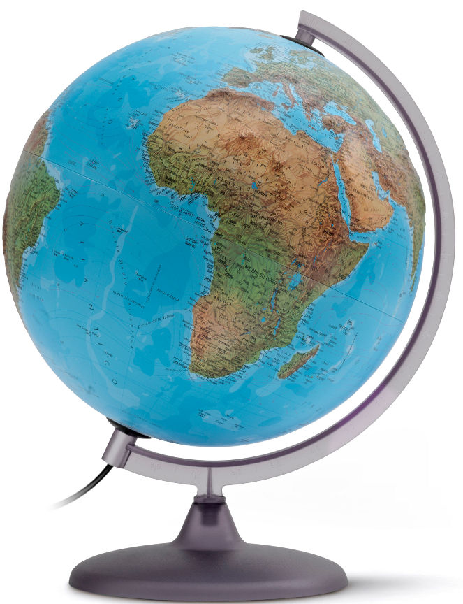Glob pământesc ALTO, 30 cm cu suprafata in relief, iluminat-8000623003770